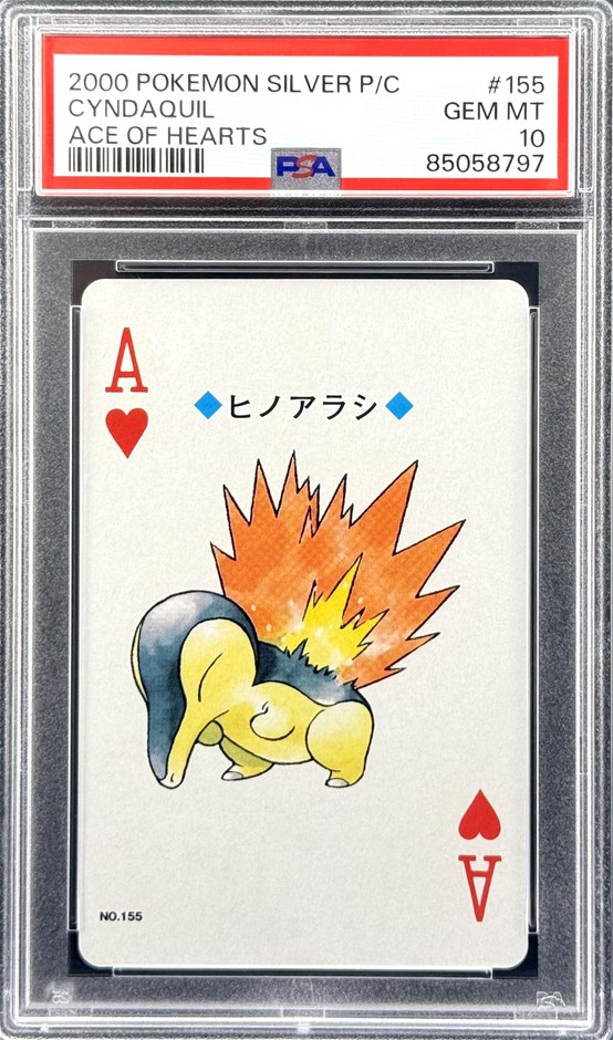 2000 POKEMON SILVER POKER SET CYNDAQUIL (ACE OF HEARTS) CARD Auction ...
