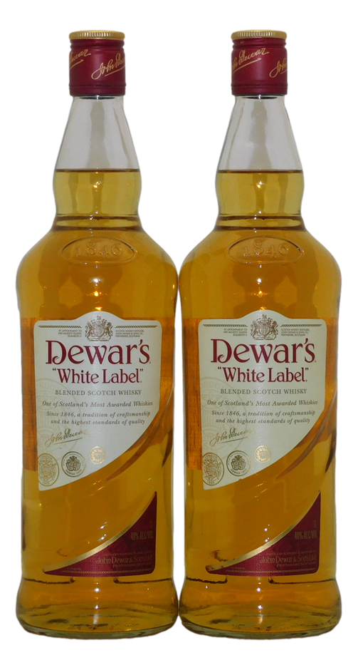 Dewar`s White Label Blended Scotch Whiskey (2x 1L). Scotland Auction ...