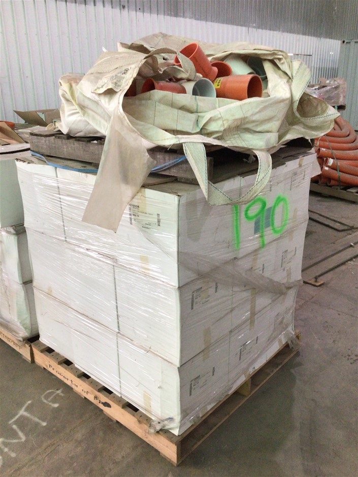 100mm PVC Junction Couplings, Pallet Of, Various PVC Fittings, Part Bag ...