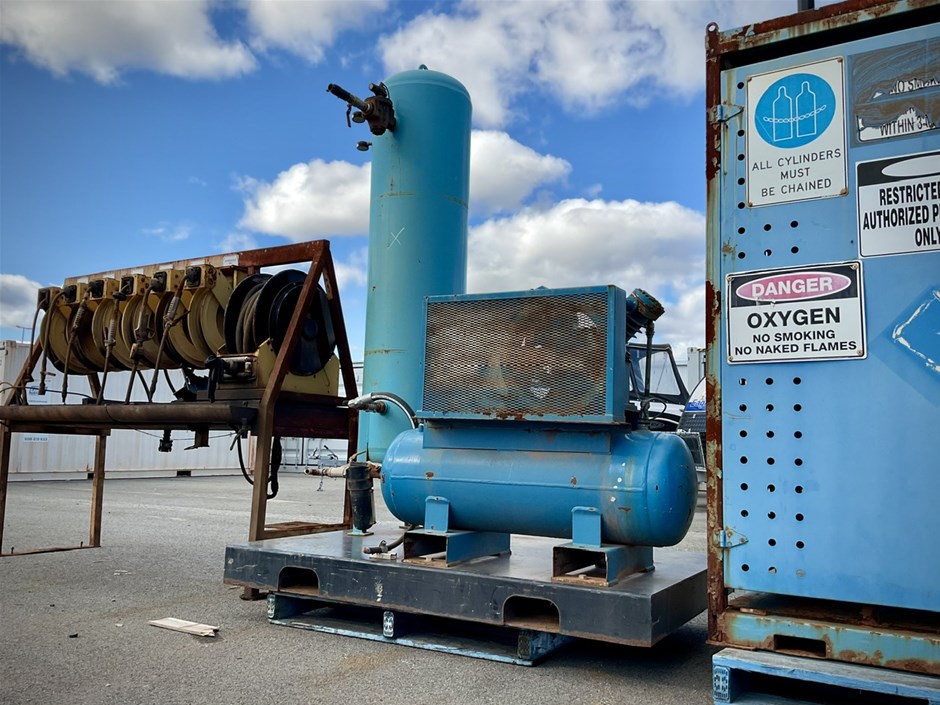 Blue Air Compressor & Tank Auction (0030-9052156) | Grays Australia