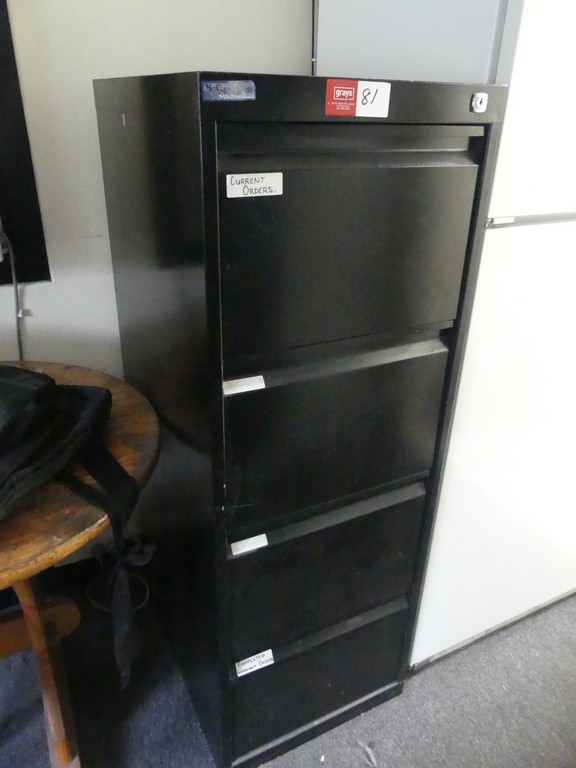 Four Drawer Metal Filing Cabinet Auction (0081-5057007) | Grays Australia
