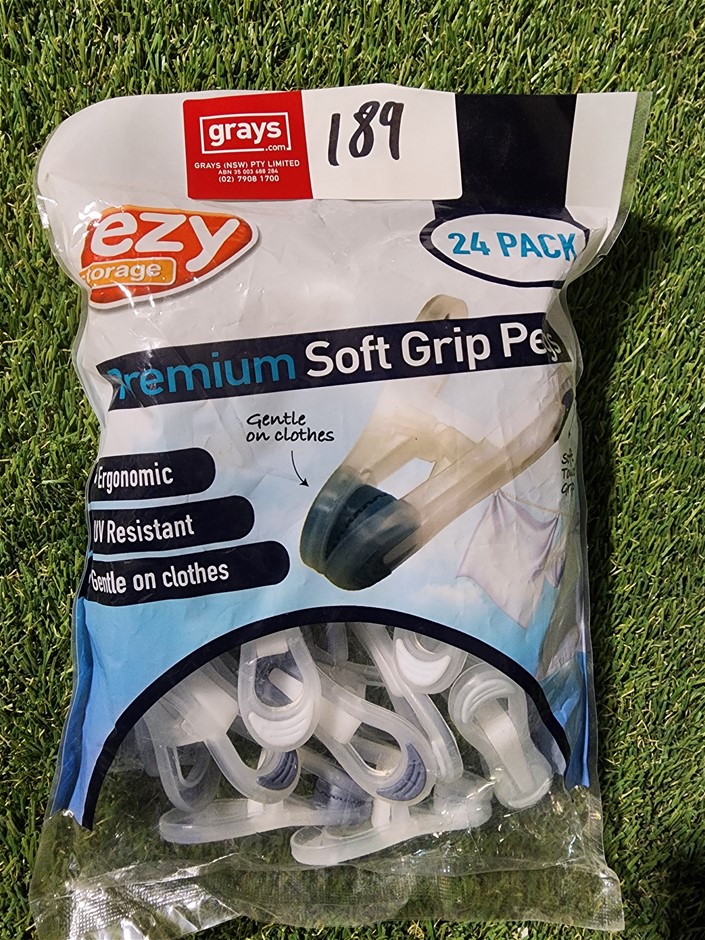 24-pack Ezy Premium Soft Grip Pegs Auction (0189-5057050) | Grays Australia