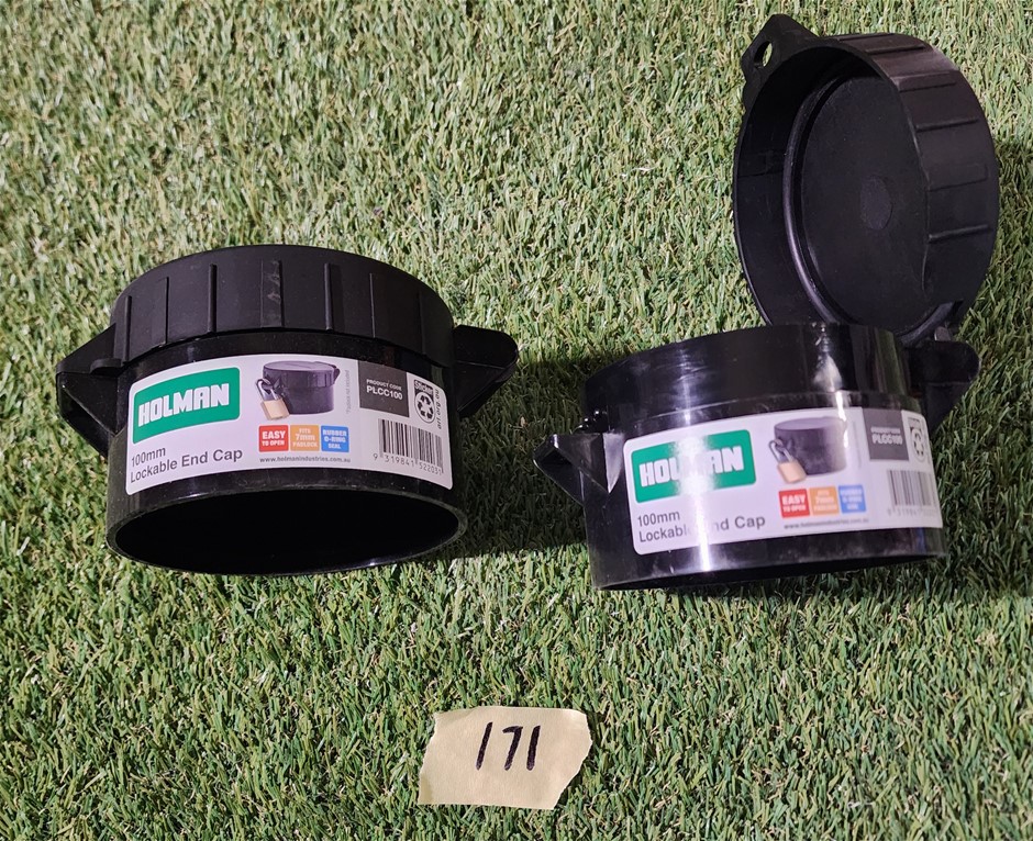 2x Holman 100mm Lockable End Cap Auction (0171-5057140) | Grays Australia