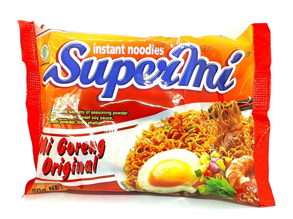 75 x SUPERMI Mi Goreng Original Instant Noodles Single Serves, 80g ...
