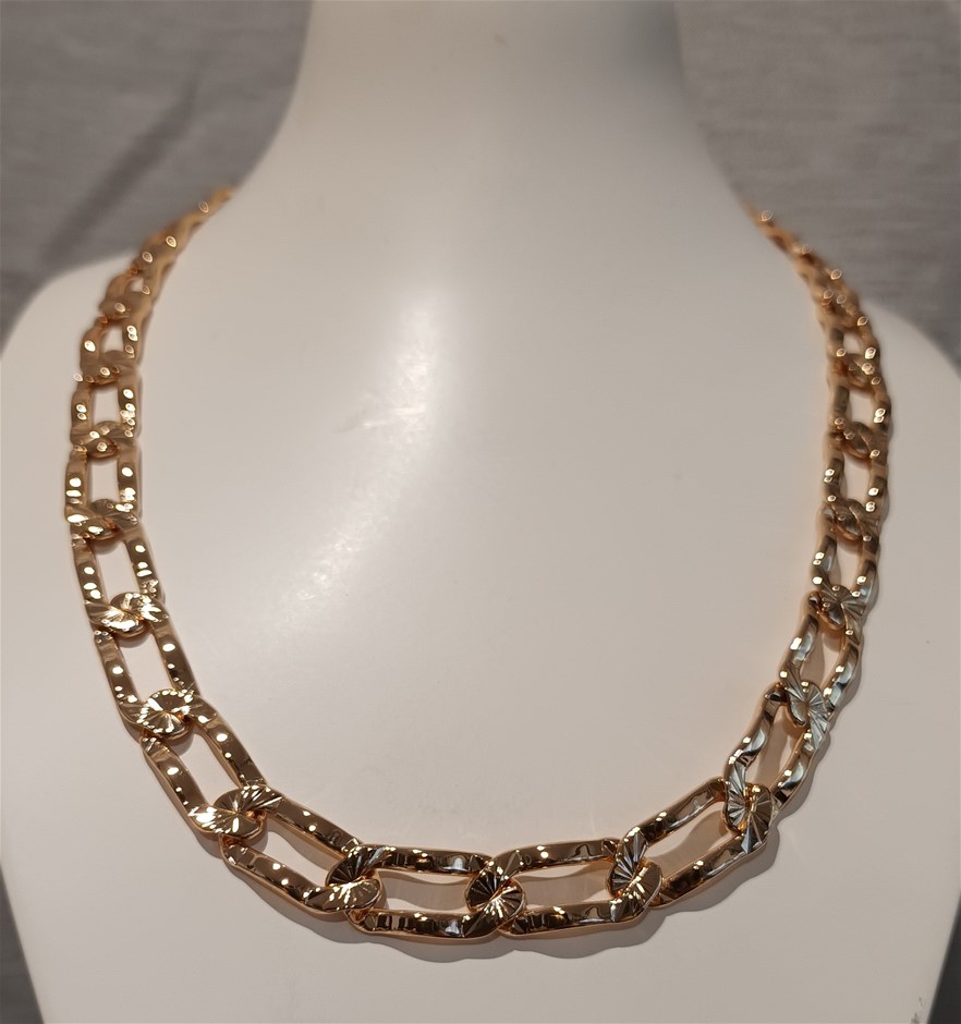 Italian Design 18kt Triple Yellow Gold Plated Chain Auction (0001 ...