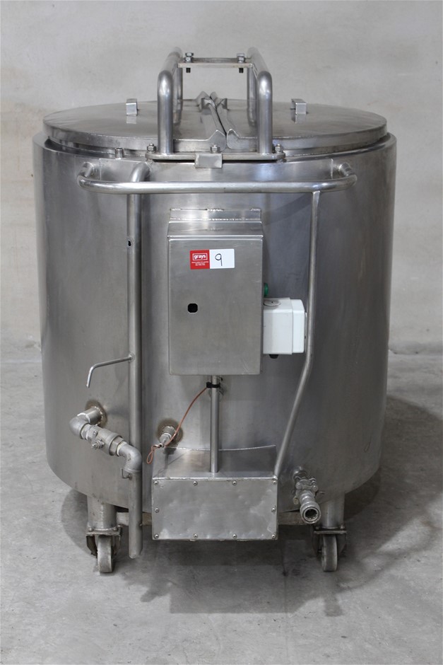 Stainless Steel Mobile Jacketed Tank, 300L Auction (0009-5057177 ...