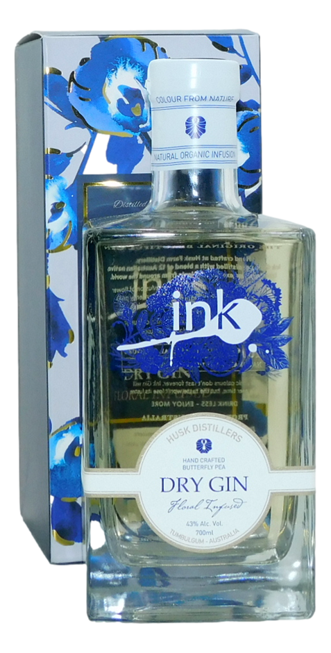 Husk Distillers Ink Floral Infused Dry Gin (1x 700mL) AUS Auction (0079 ...