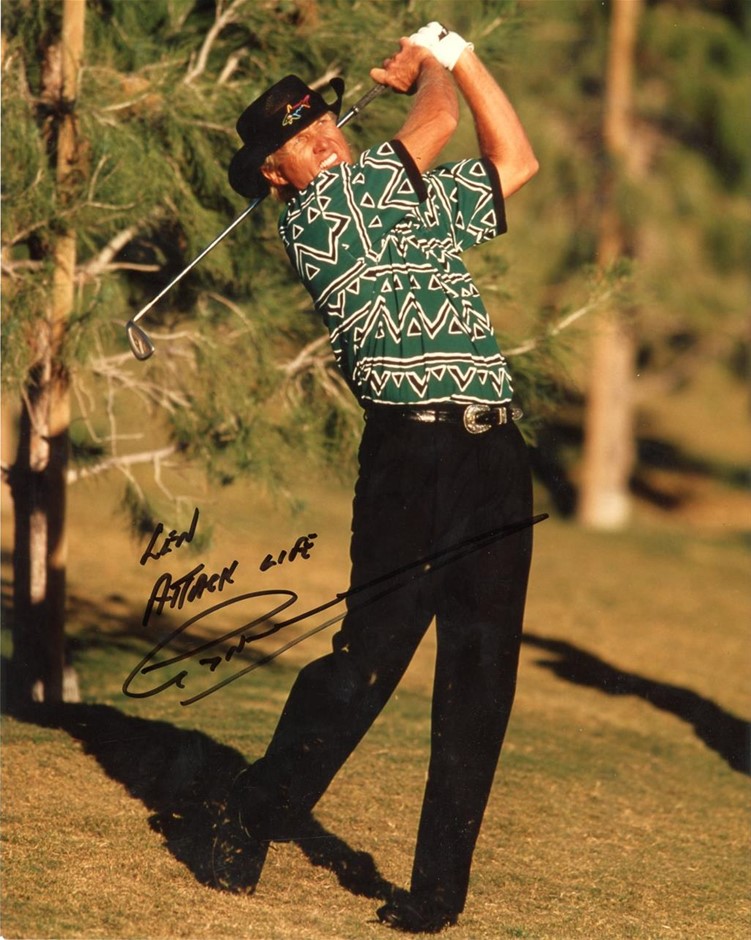 GREG NORMAN SIGNED ACTION GOLF PHOTO Auction (0005-2560061) | Grays ...