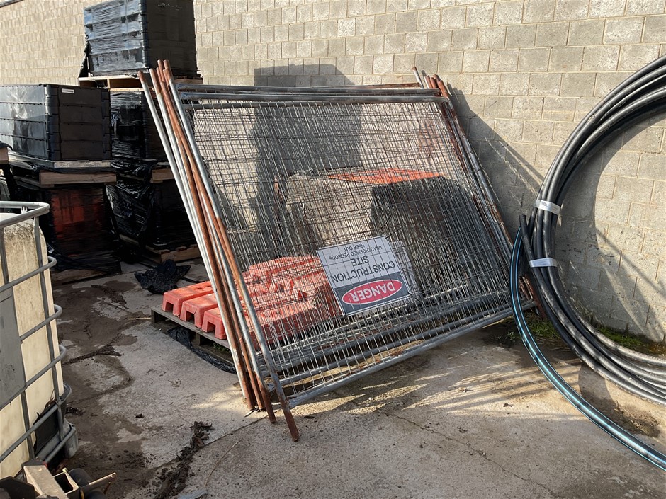9x Steel Temp Fence Panels Auction (0067-3029886) | Grays Australia