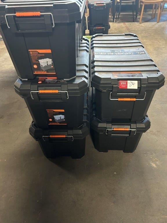 5 x TACTIX 60L Heavy Duty Storage Tubs Auction (0084-5057488) | Grays ...