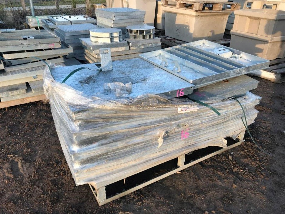 14x Galvanised Steel Pit Covers Auction (0016-3030224) | Grays Australia
