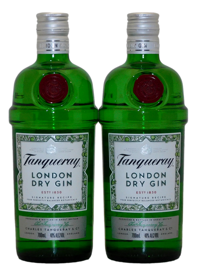 Tanqueray London Dry Gin (2x 700mL) UK. Auction (0051-10730477) | Grays ...