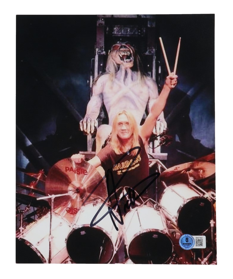 Iron Maiden drummer Nico McBrain concert signed photograph Auction (0033-2560426) | Grays Australia