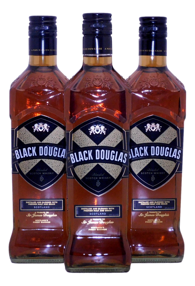 Black Douglas Blended Scotch (3x 700mL), Scotland. Auction (0004 ...