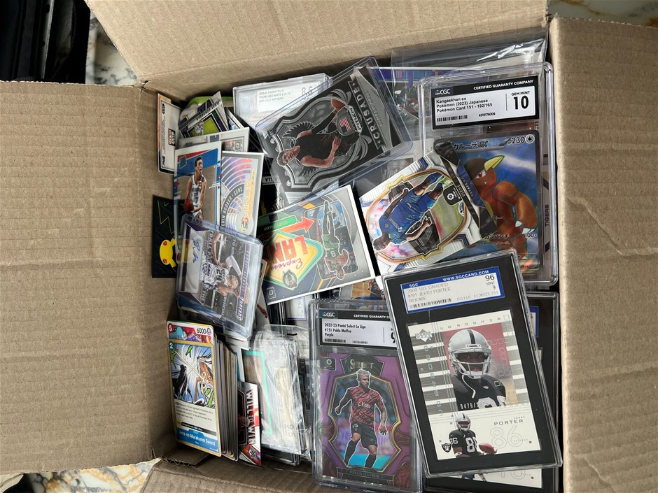 Box 1000+ trading cards from basketball,soccer,hockey,pokemon & one ...