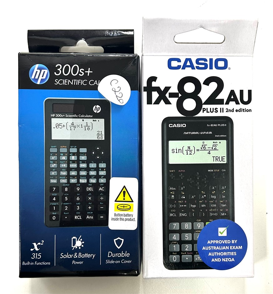 CASIO FX-82AU Plus II 2nd Edition Calculator & HP 300S+ Scientific ...