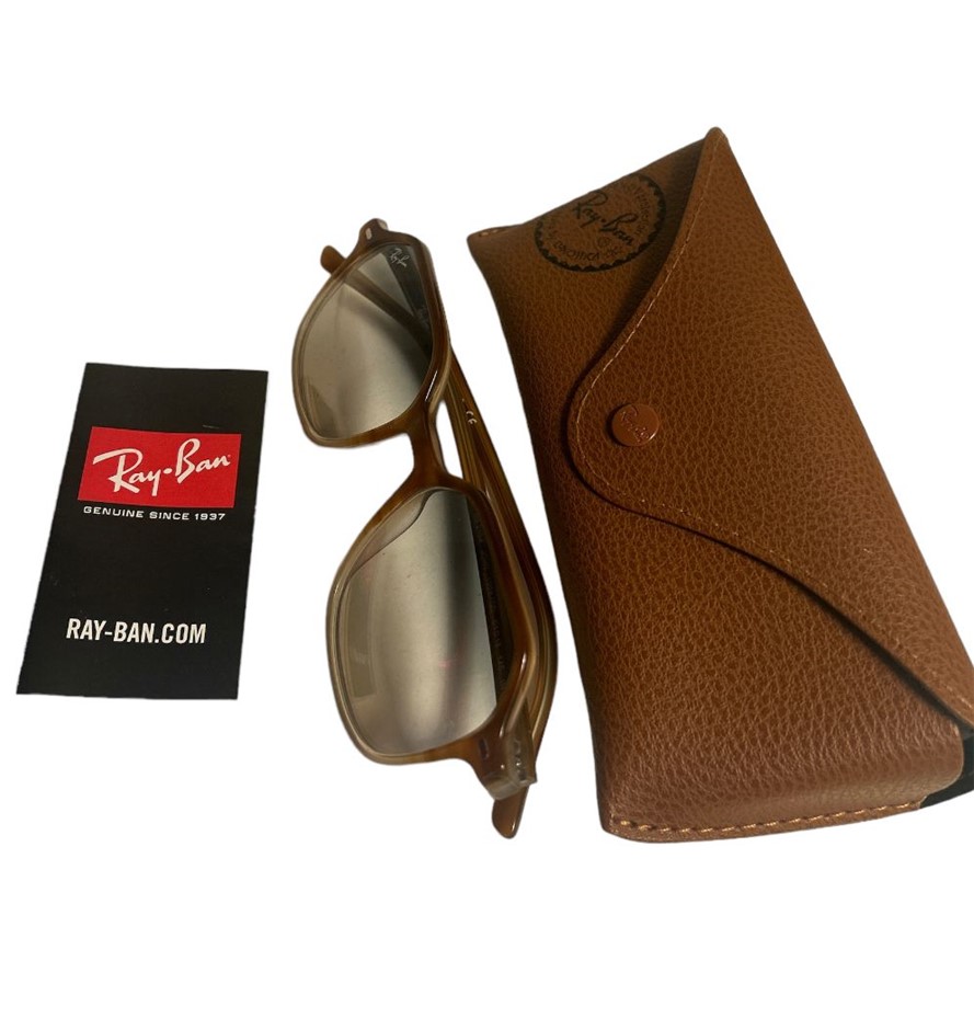 RAY-BAN John RB2194 1328GD 53 - Gradient Light Brown Havana Auction ...