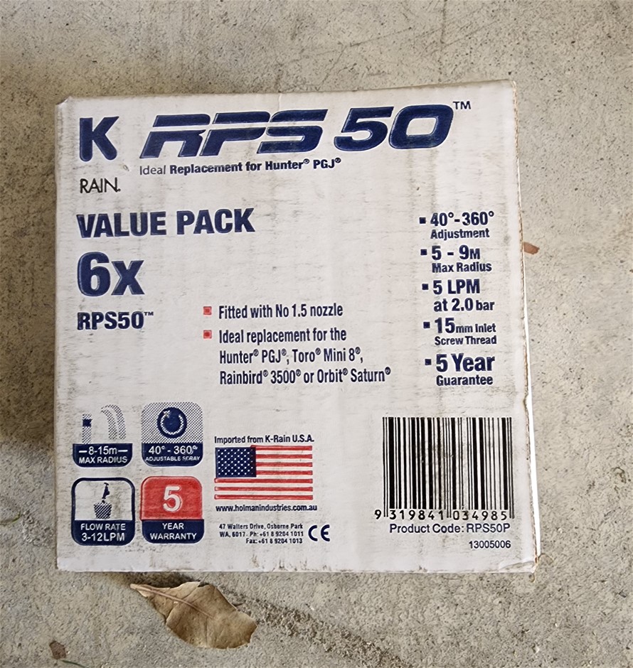 6x K Rain RPS50 Value Pack Auction (0038-5057787) | Grays Australia