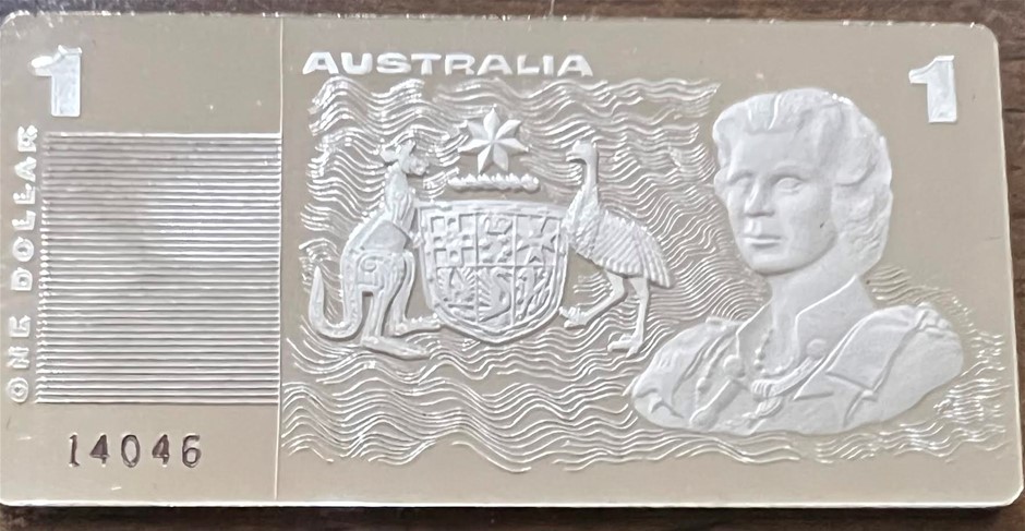 Australian Silver One Dollar "Masterpieces in Silver - Banknote ingot ...