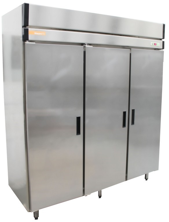STREAMLINE UPRIGHT 3 DOOR STAINLESS STEEL FREEZER Auction (0044-5057731 ...
