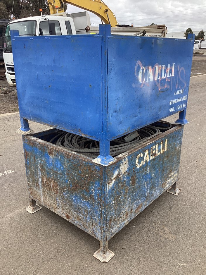 2 x Metal Stillage Storage Boxes Including Contents Auction (0011 ...