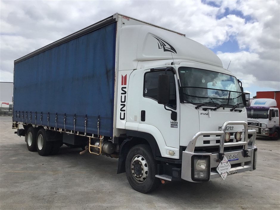2008 Isuzu FH FVM 1400 6 x 2 Curtainsider Rigid Truck with Tailgate ...