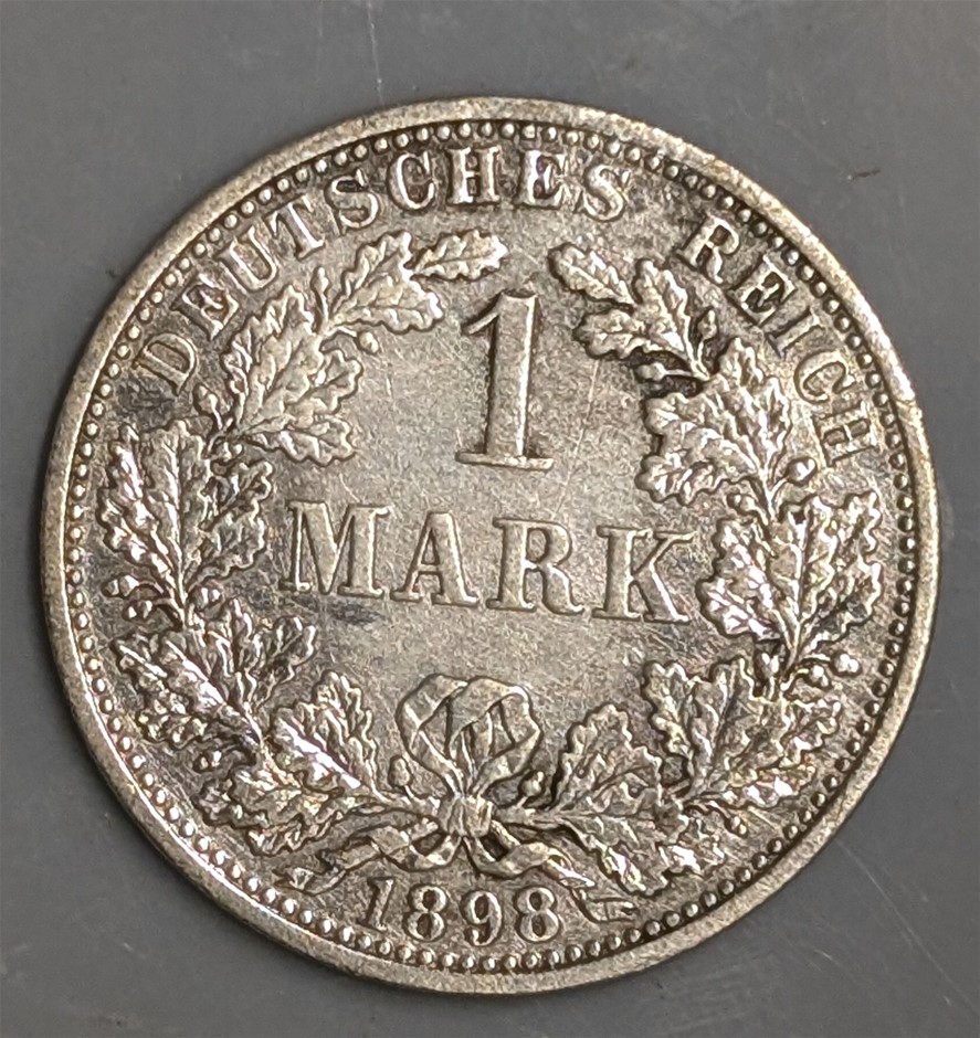 1898 GERMAN Germany Silver One Mark Coin Auction (0042-2561384) | Grays ...