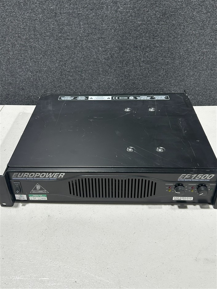 Behringer Europower Ep1500 2 x 700Watts Power Amplifier Auction (0125 ...