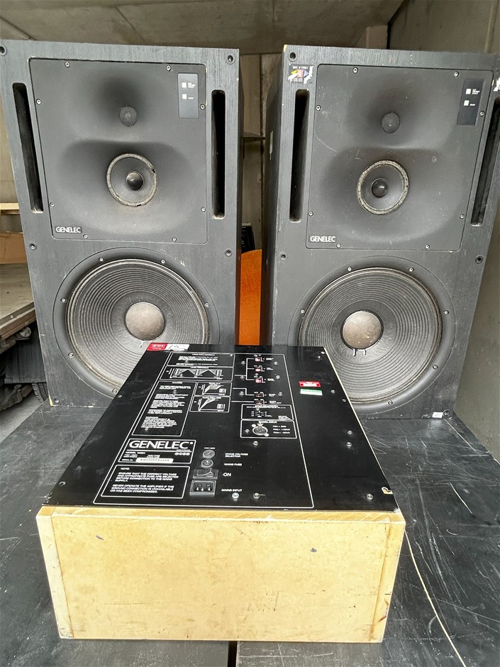 2 x Genelec 1038A Tri-Amplified Monitoring System & 3-Way Speakers ...