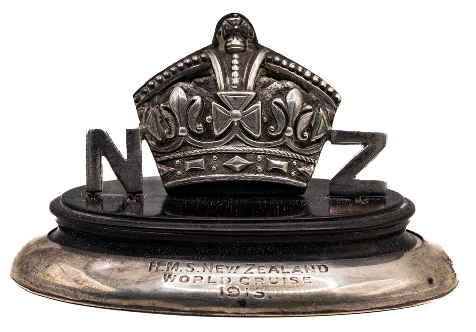 H.M.S. New Zealand World Cruise 1913 Silver Desk Ornament Auction (1447-5058125) | Grays Australia
