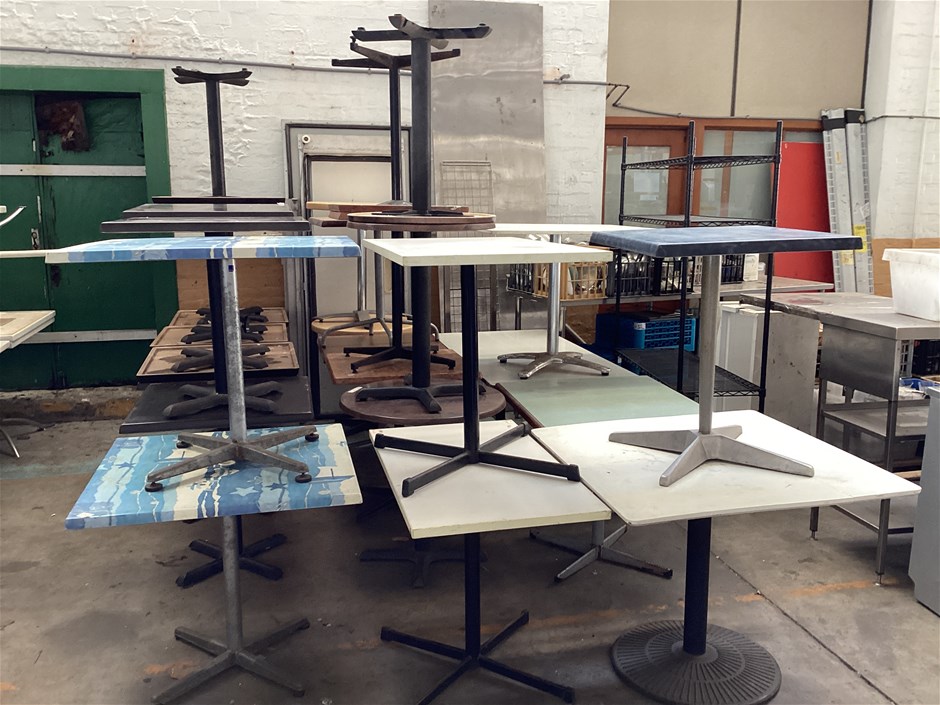 Qty of Miss-Matched Cafe Tables Auction (0251-7054457) | Grays Australia