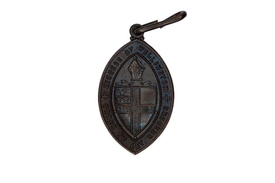 2 x NZ Diocese of Wellington Order of Lay Readers bronze medals w/ ring ...