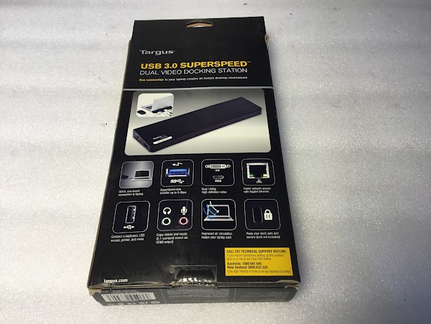 Targus USB 3.0 SuperSpeed Dual Video Docking Station New Auction (0031 ...