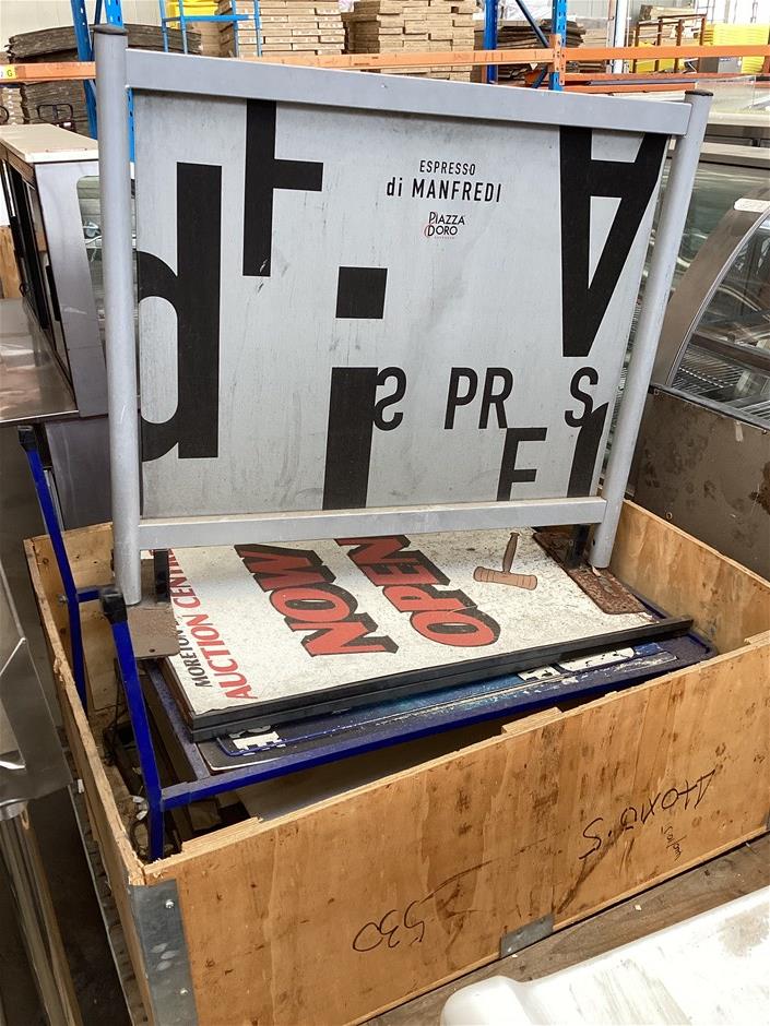 6 x Sign Boards Auction (0288-7054457) | Grays Australia