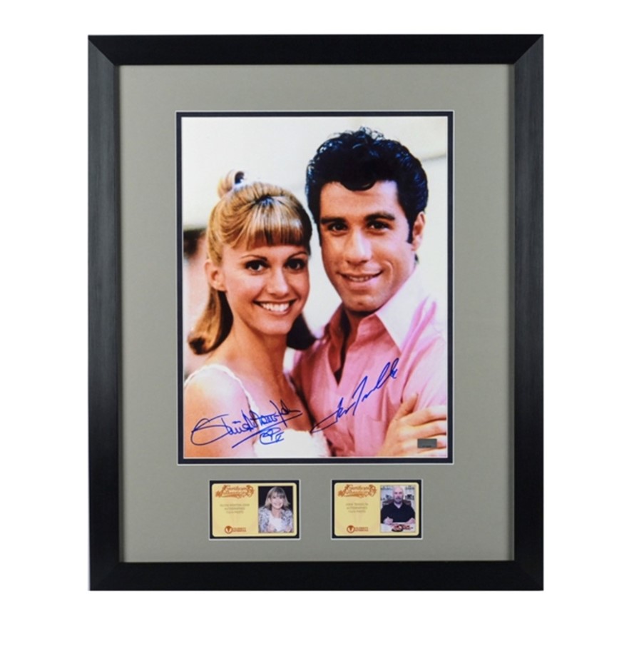 DUAL SIGNED OLIVIA NEWTON JOHN & JOHN TRAVOLTA GREASE RYDELL 11X14 ...