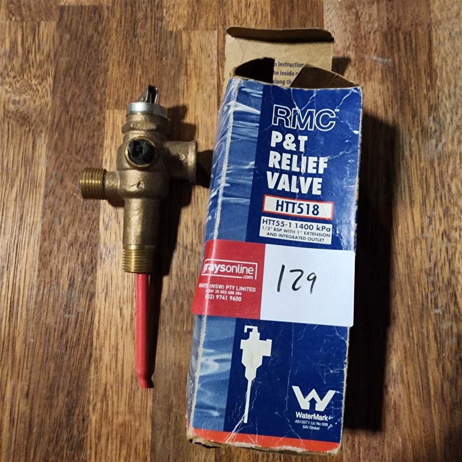 RMC P&T Relief Valve HTT518 Auction (0129-5058426) | Grays Australia