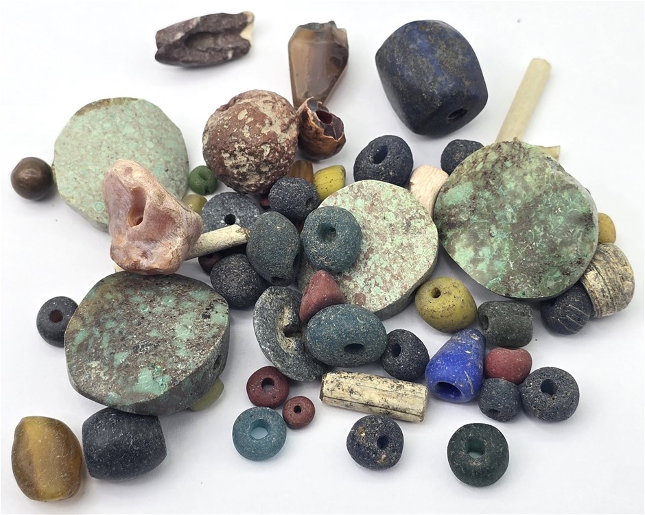 1000BC ANCIENT WESTERN ASIATIC JEWELLERY BEAD COLLECTION Auction (0002 ...