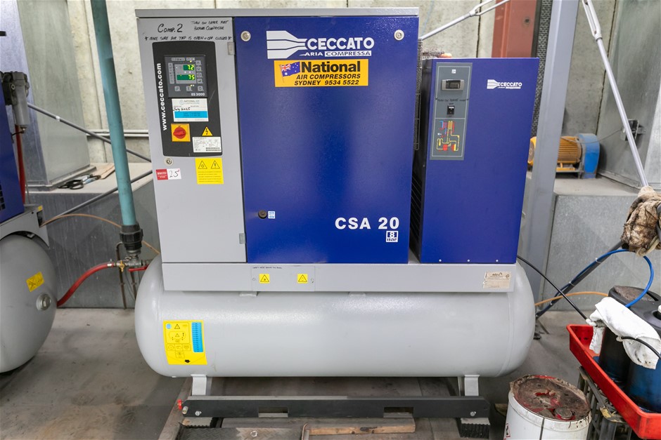 2017 Ceccato Aira CSA20 500 G2 Screw Air Compressor Auction (0025 ...