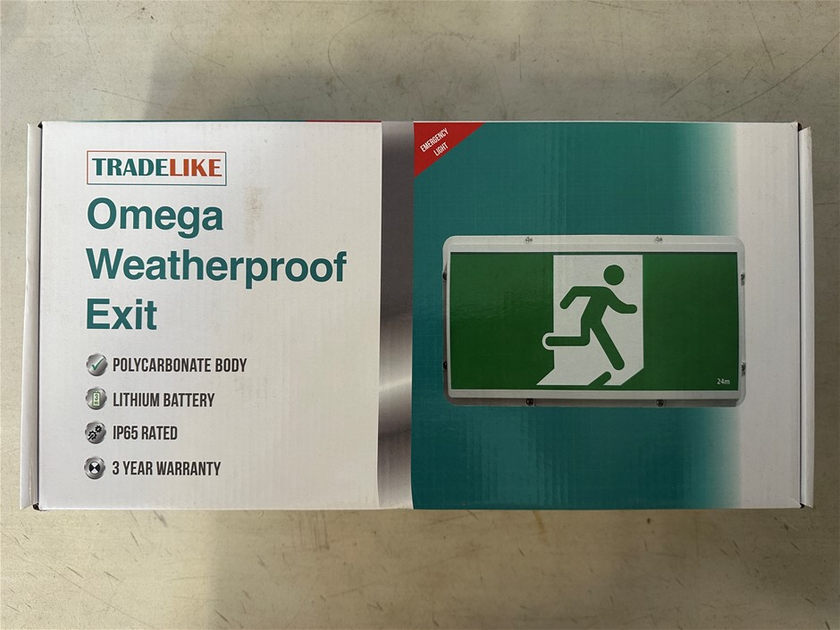 Tradelike Omega Weatherproof Exit Sign Auction (2310-3031166) | Grays ...