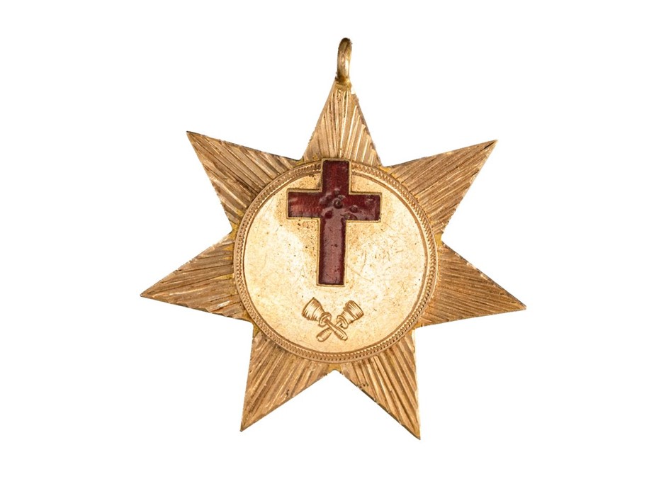 Masonic Medal with ring top suspension, 15CT Gold by Whale Bros Auction ...
