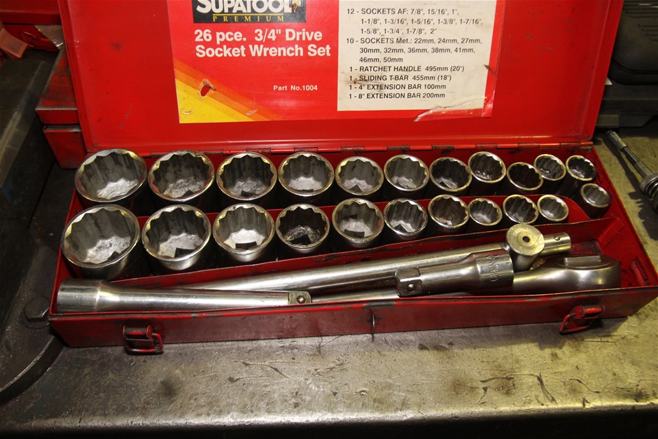 Supatool 3/4" Sockets Set in Steel Case Auction (0126-5058494) | Grays ...