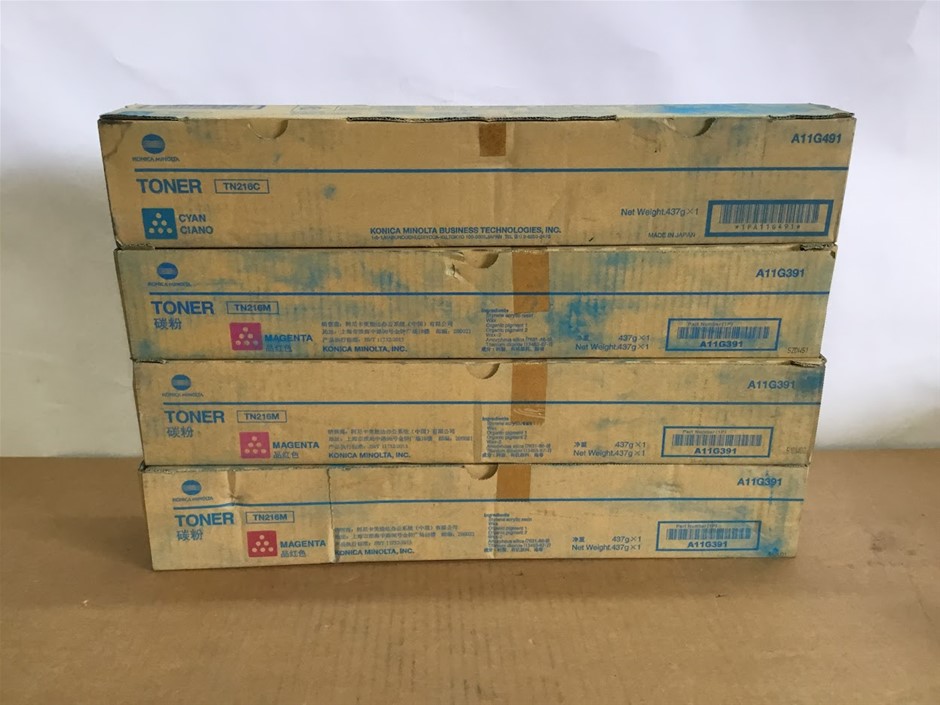 Konica Minolta (TN216C/TN216M) Cyan/Magenta Toner Cartridge New *4 ...