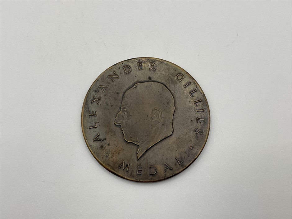 Alexander Gillies Medal, c1930s, in bronze, undated and unawarded, no ...