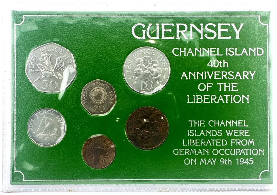 GUERNSEY UNCIRCULATED COIN SET IN DISPLAY SLEEVE Auction (0017-2563611 ...