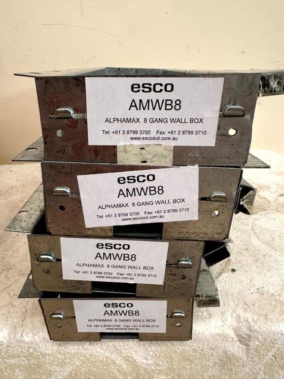 10 x Esco AMWB8 ALPHAMAX 8 Gang Wall Boxes Auction (0133-3031509) | Grays Australia