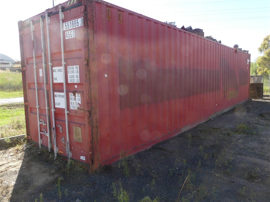 40 Ft High Rise Shipping Container Auction (0514-5058818) | Grays Australia