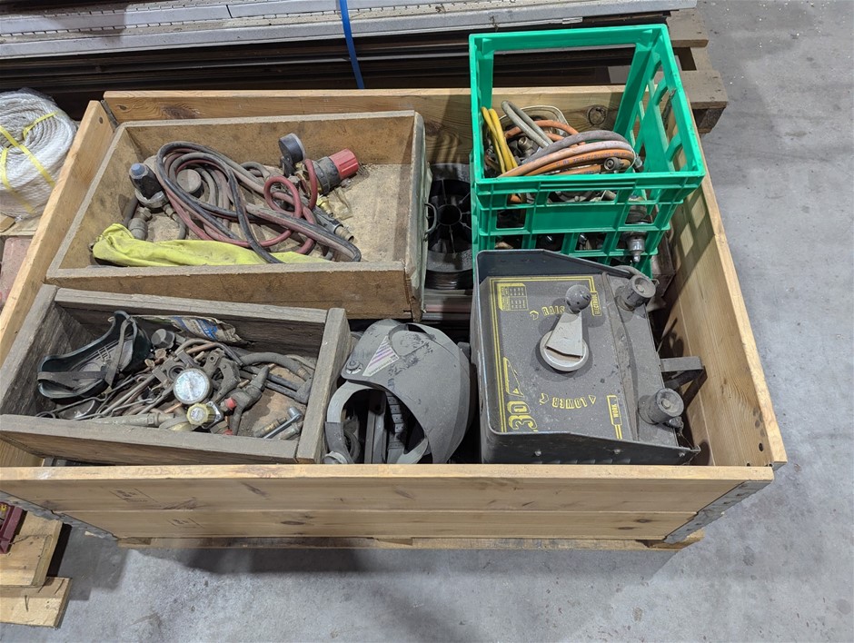 Arc welder and pallet of welding sundries. Auction (0015-3031620 ...