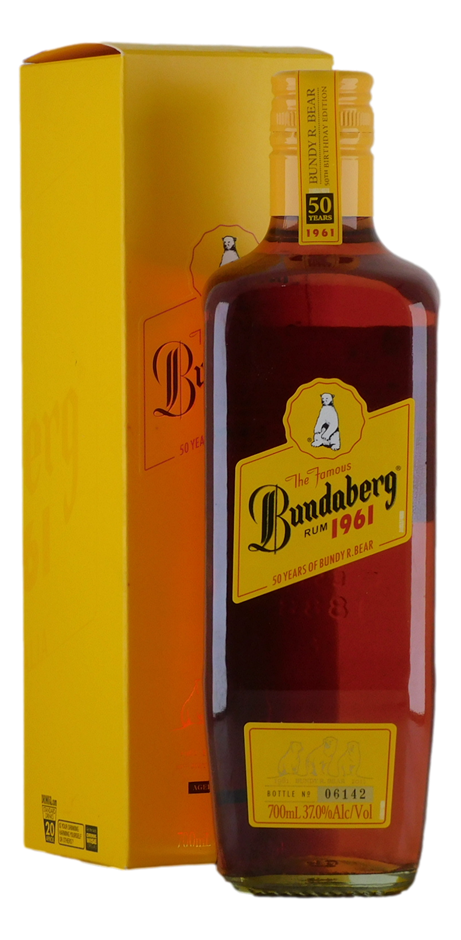Bundaberg The Famous Rum 1961 50th Birthday Limited Edition 2011 (1x 700mL) Auction (0037 ...
