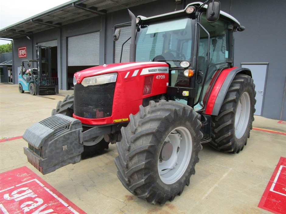 Massey Ferguson Tractor & Berti Flailer Tractor Attachment