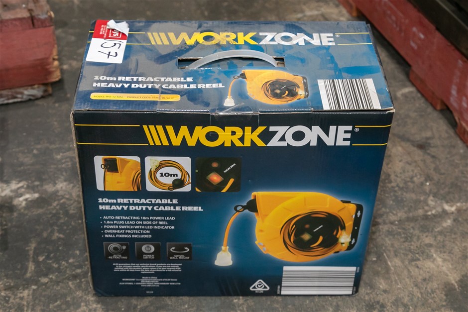 WORKZONE WO-12-MAL Wall Mount Retractable Reel Auction (0157-5058986) | Grays Australia